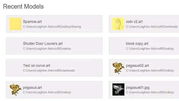 Saving Your Work : Carveco Training